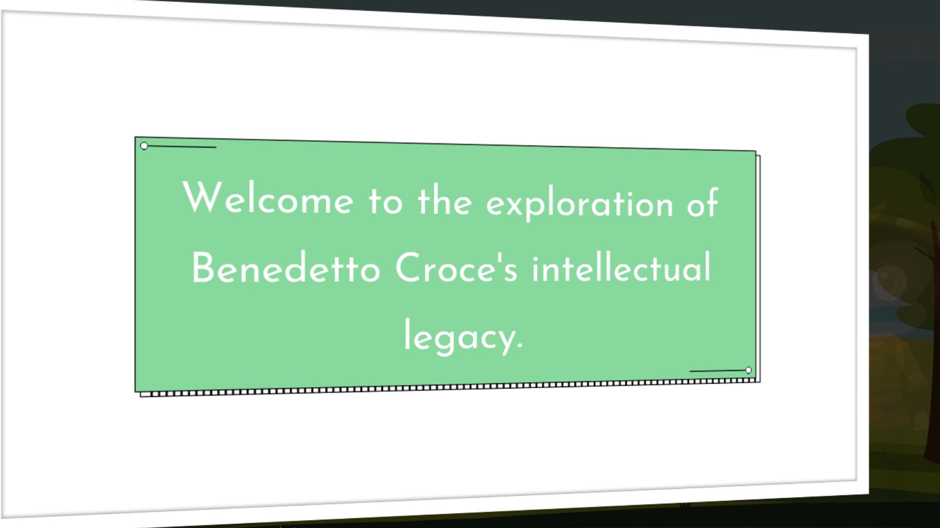 Welcome to the exploration of Benedetto Croce's intellectual legacy ...