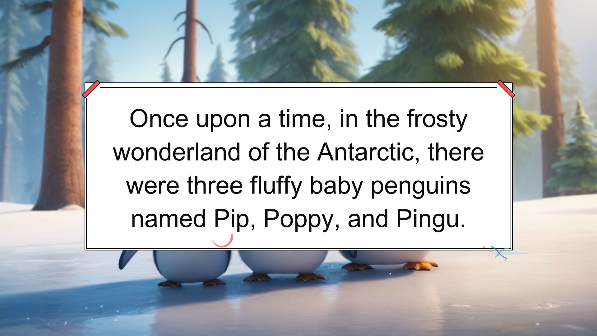 Once upon a time, in the frosty wonderland of the Antarctic, there were ...