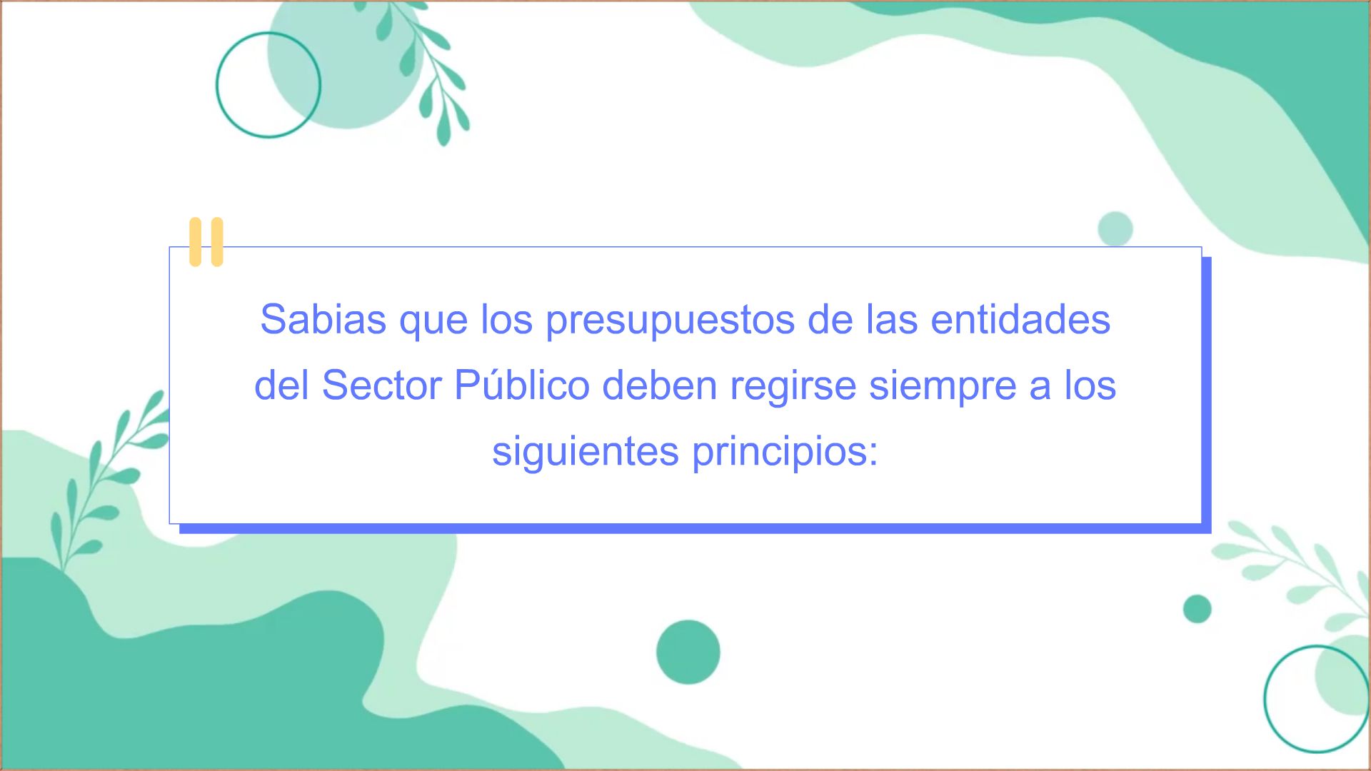 Sabias que los presupuestos de las entidades del Sector Público deben ...
