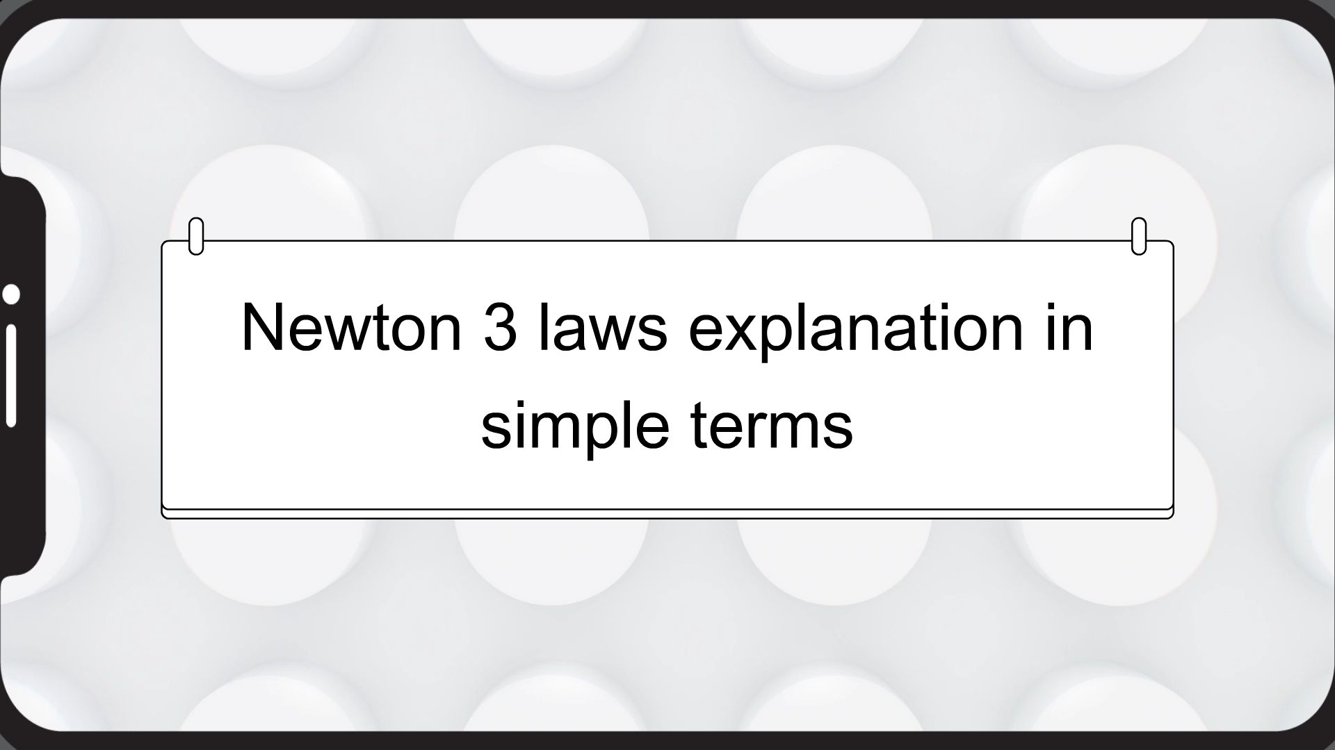 Newton 3 laws explanation in simple terms. - Animated Video By JH ...