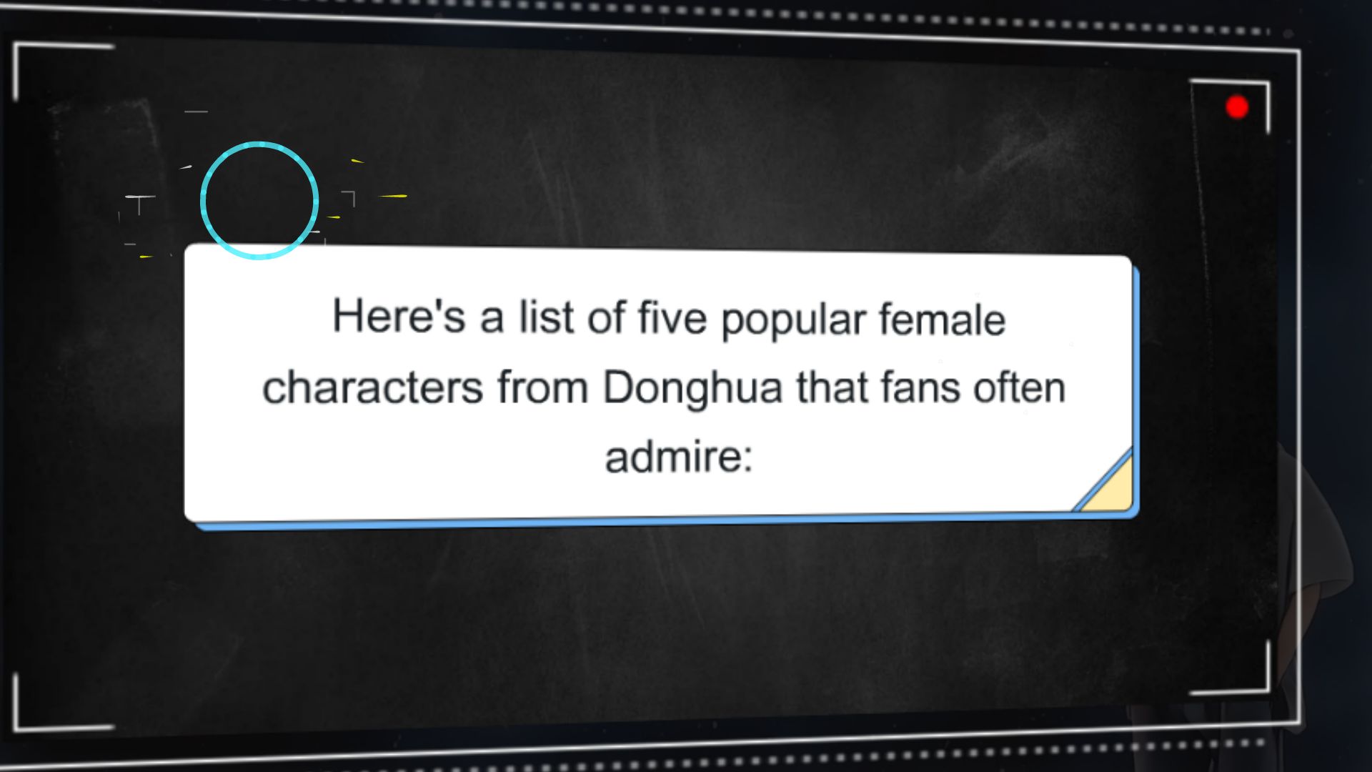 Here's a list of five popular female characters from Donghua that fans ...