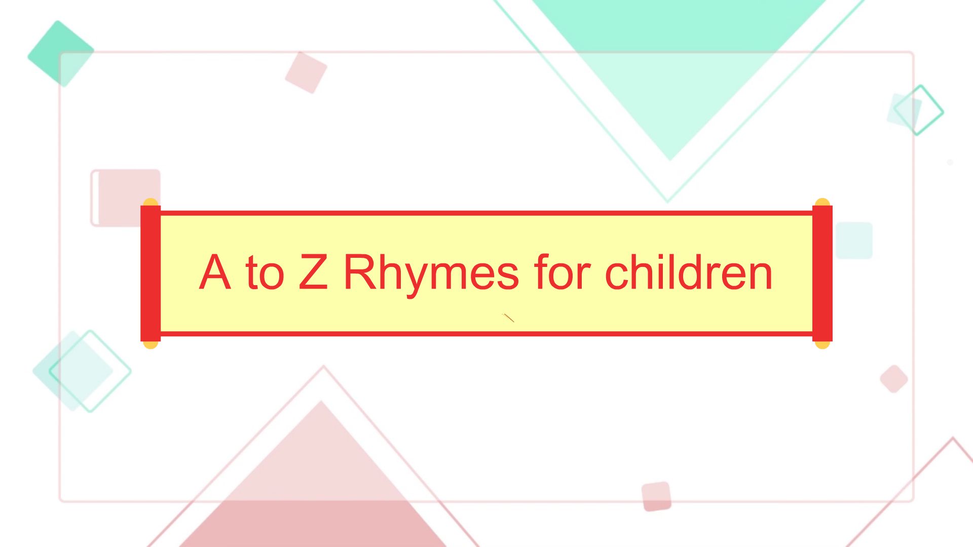 A to Z Rhymes for children. - Animated Video By Pera Ravi - Mango Animate