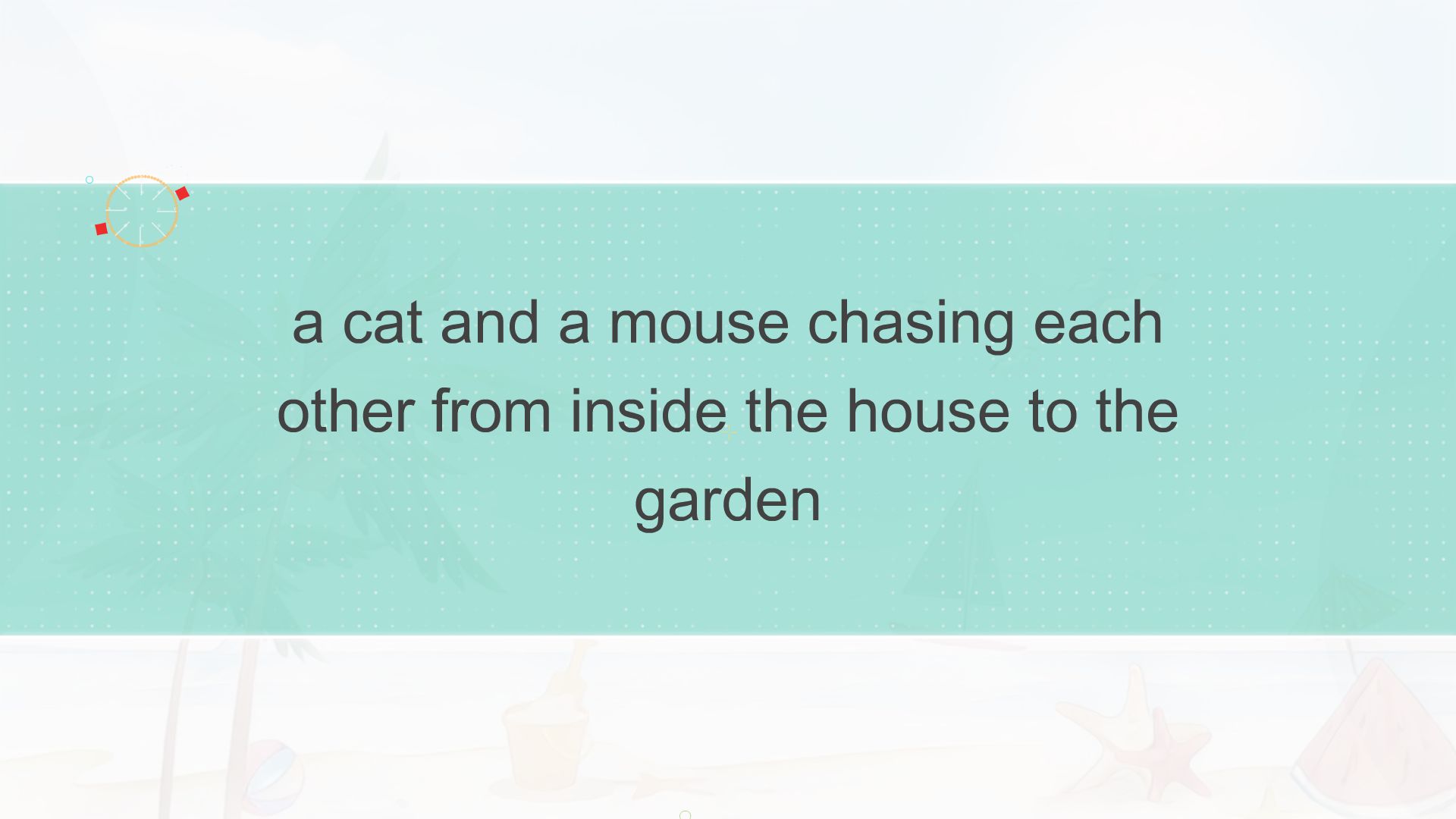 a cat and a mouse chasing each other from inside the house to the ...
