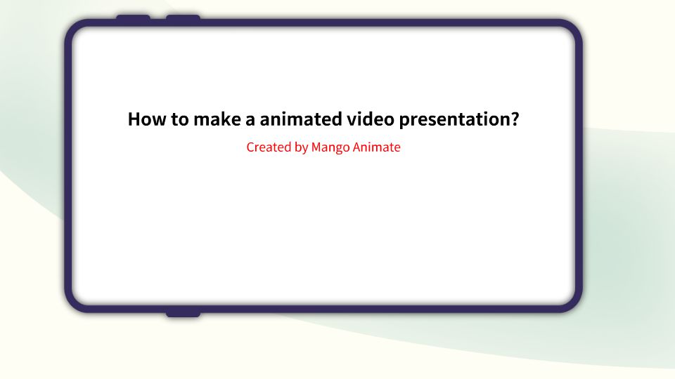How to make a animated video presentation? animation video created by Cartoon_Master - Mango ...
