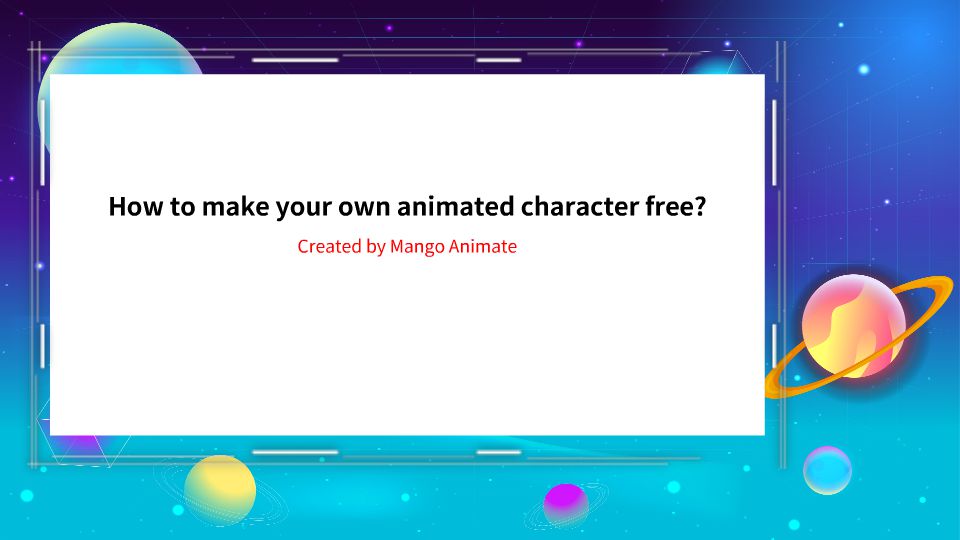 How to make your own animated character free? animation video created ...