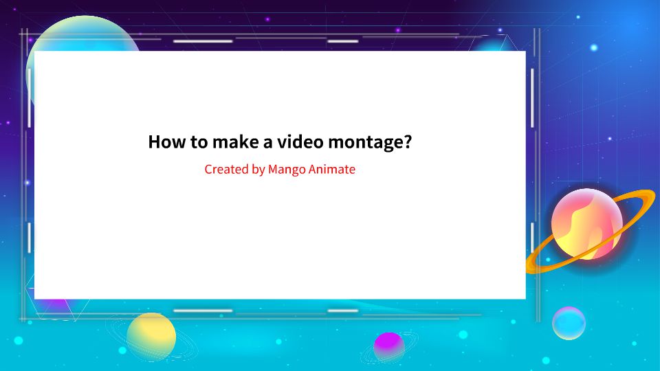 How to make a video montage? animation video created by Digi_Prodigy ...