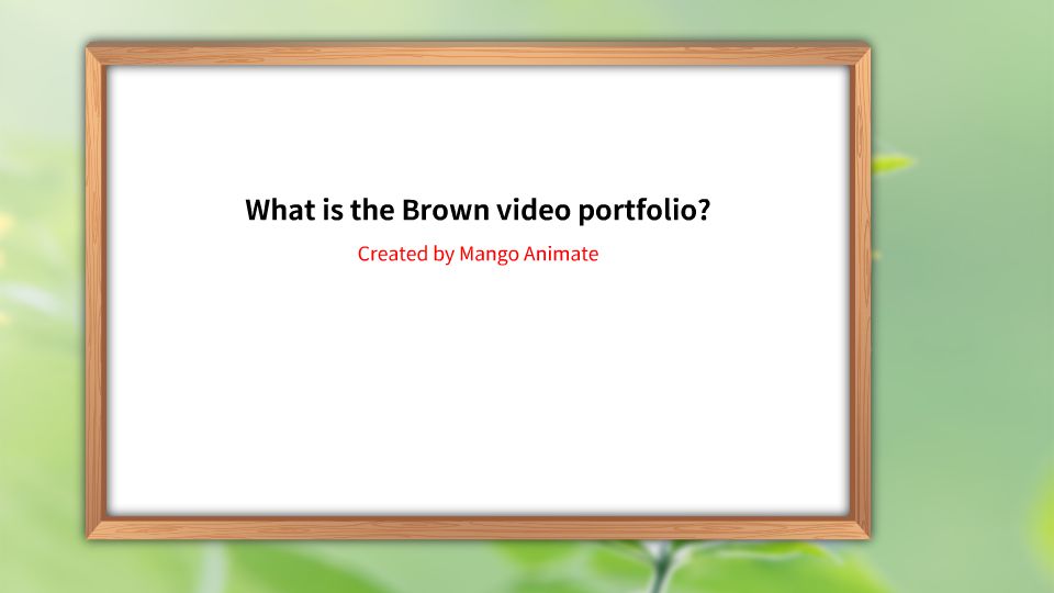 What is the Brown video portfolio? animation video created by Furry ...