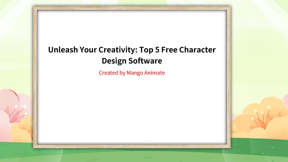 Unleash Your Creativity: Top 5 Free Character Design Software animation ...